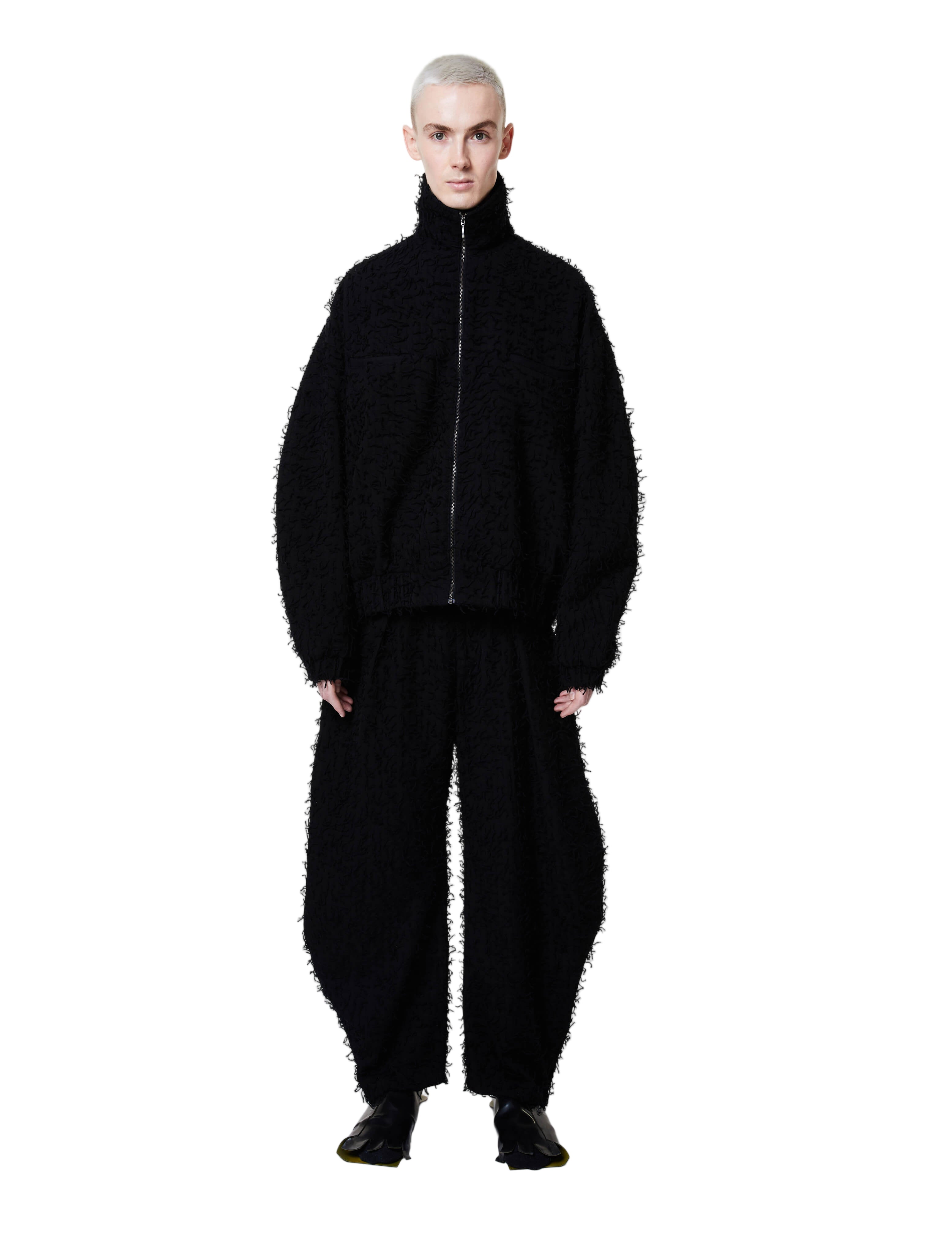 Black Sprinkled Trousers | Designer Trousers London | HARRI London